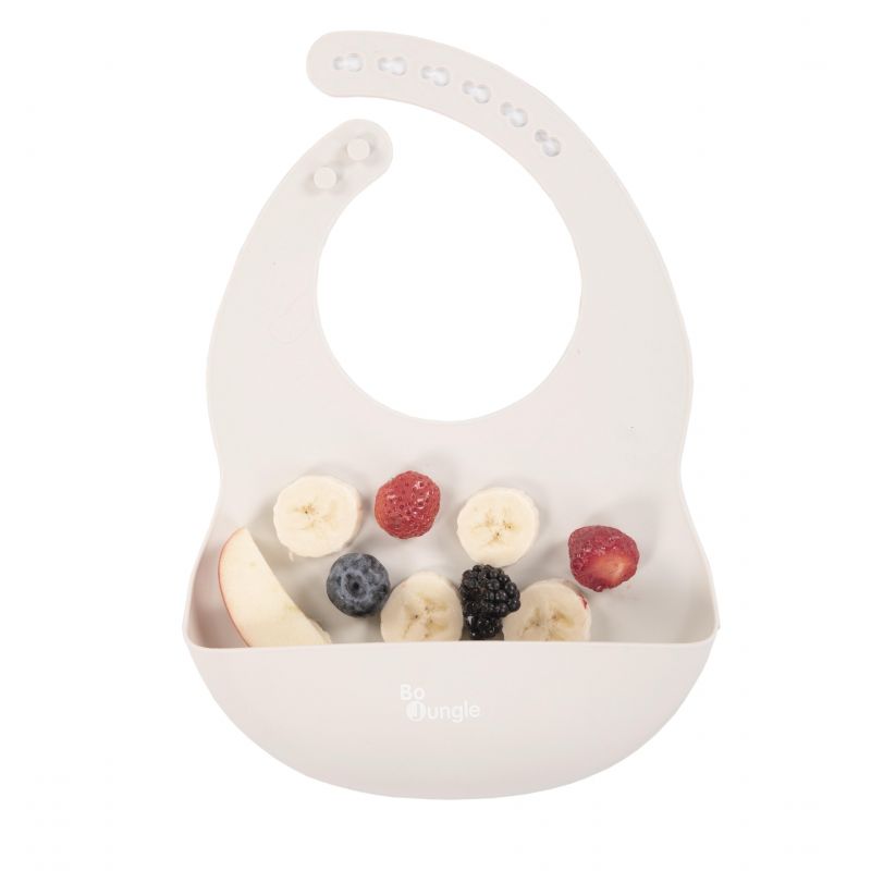 B-Silicone bib Grey - Bo Jungle