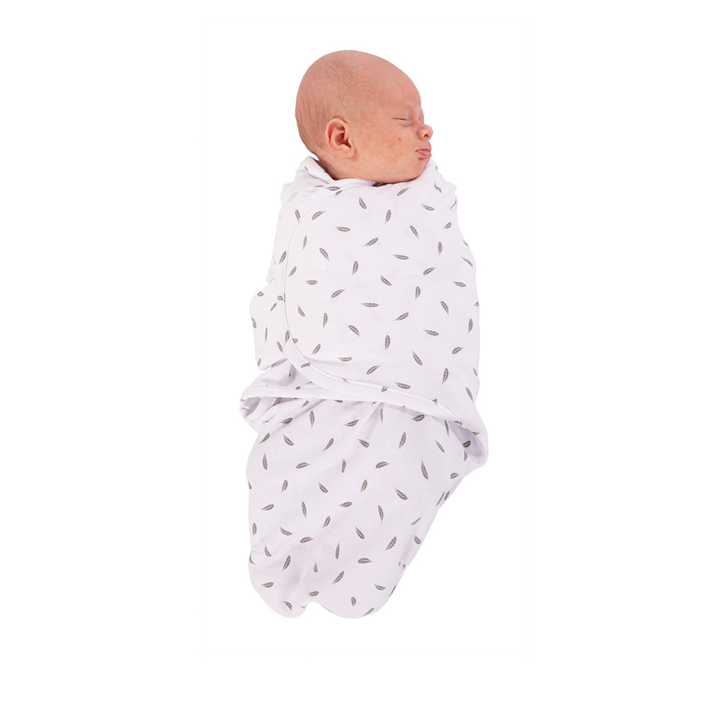 B-Wrap Grey Feathers Small - Bo Jungle