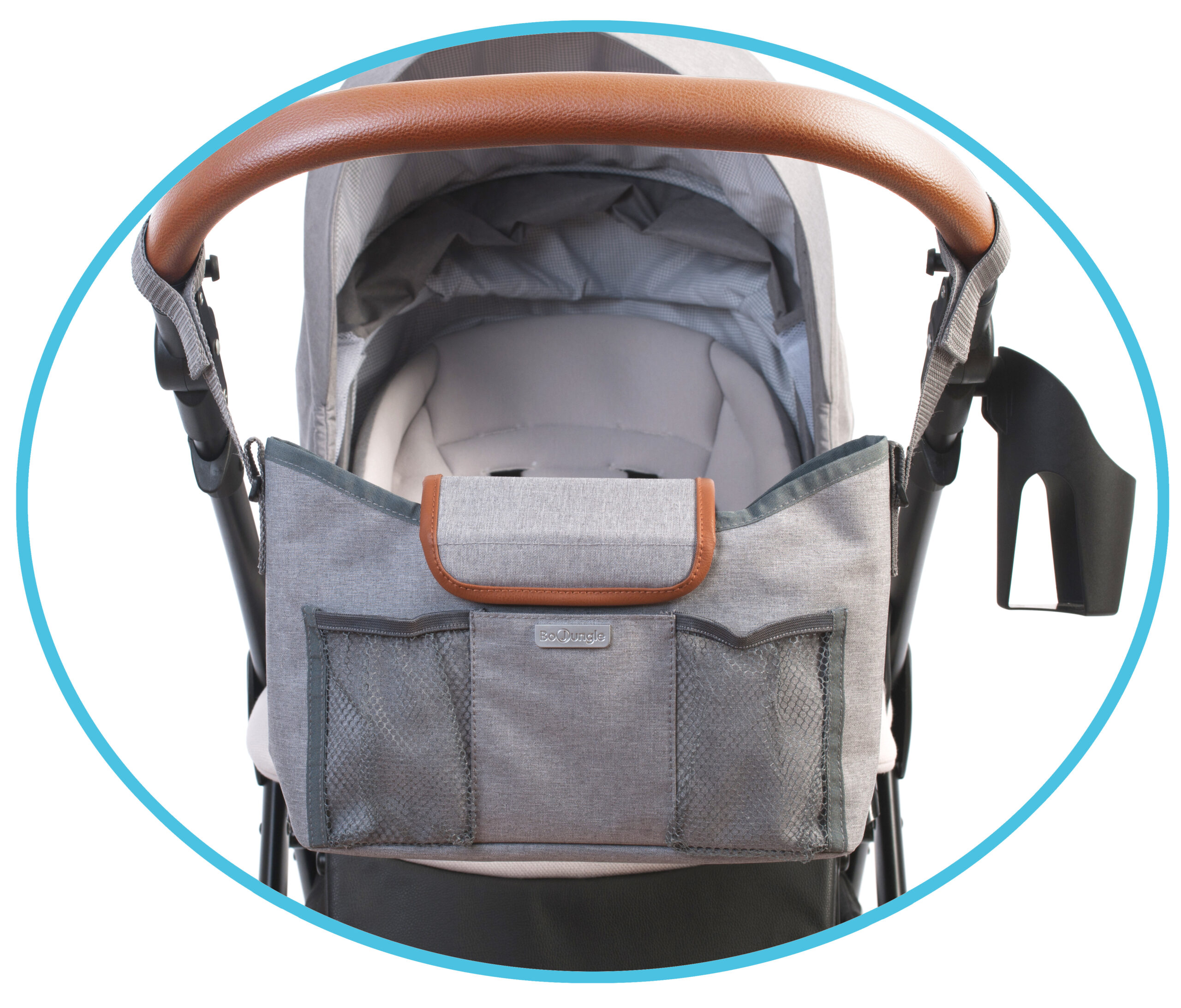 B-Stroller Organiser Light Grey - Bo Jungle