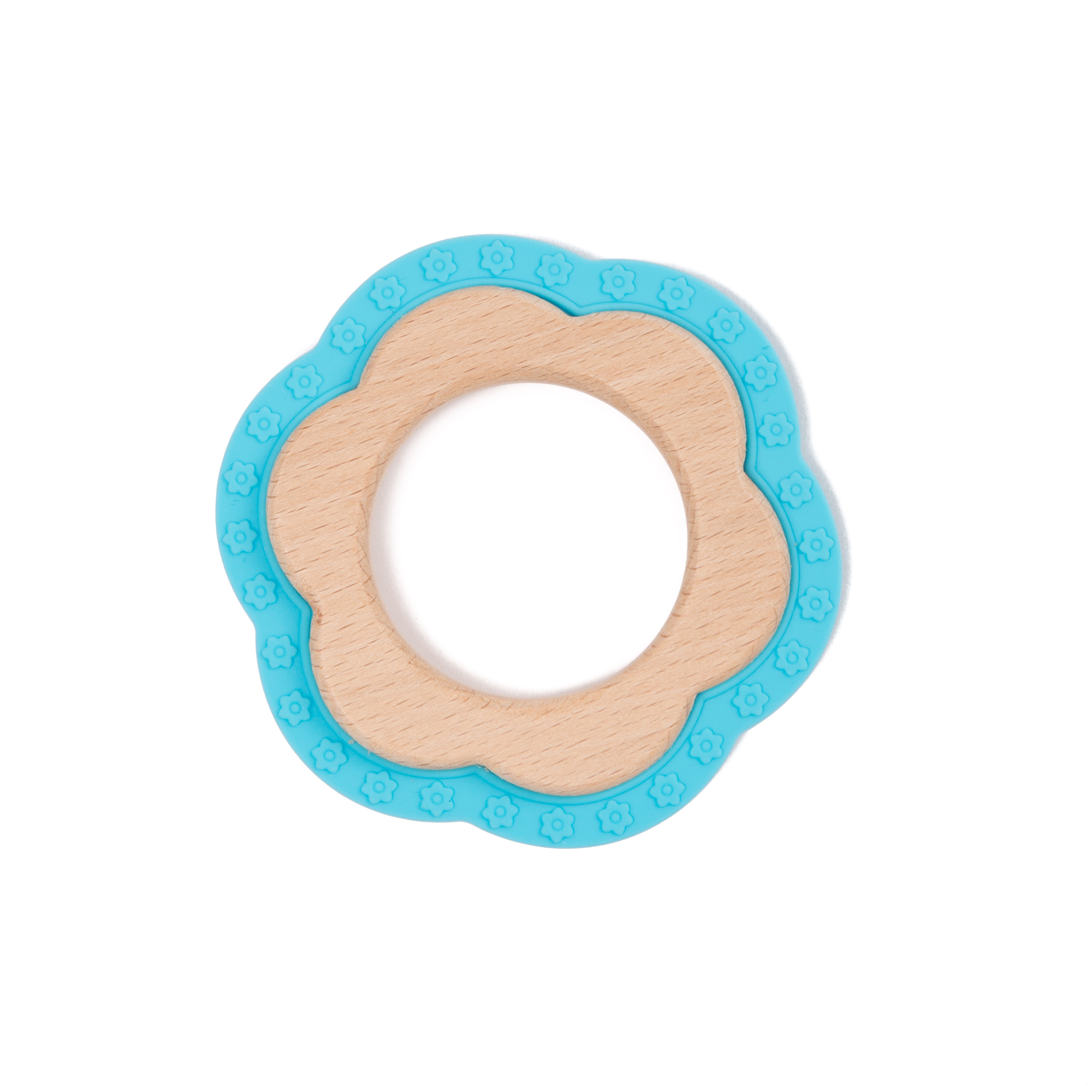B-Wood Teether Flower Blue - Bo Jungle